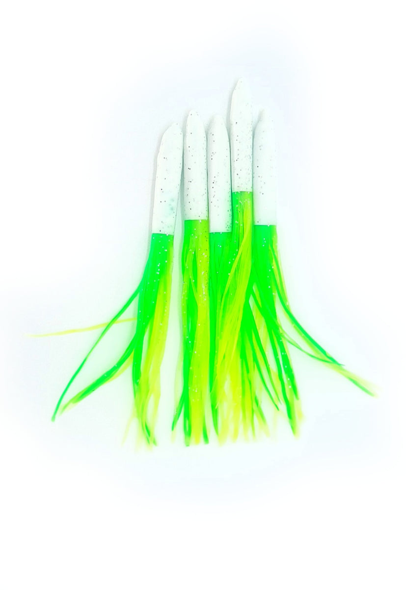 WILD BLUE NEEDLE FISH 100MM LUMO HEAD 5 PACK – Gun City Fishing