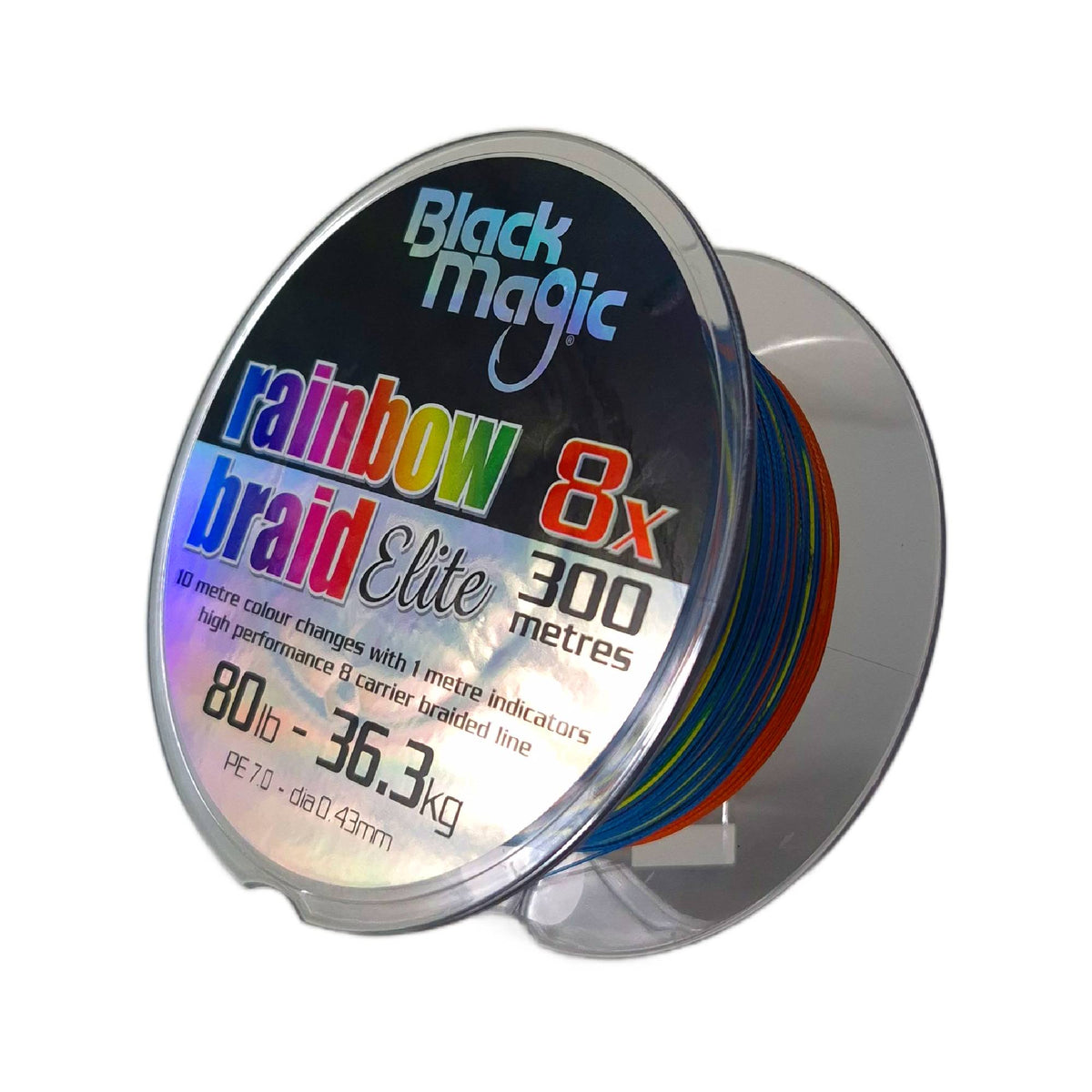 BLACK MAGIC RAINBOW ELITE BRAID 8X 300M – Gun City Fishing