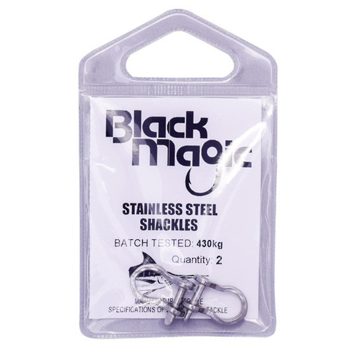 BLACK MAGIC SS SHACKLE 430KG (PACK OF 2) – Gun City Fishing