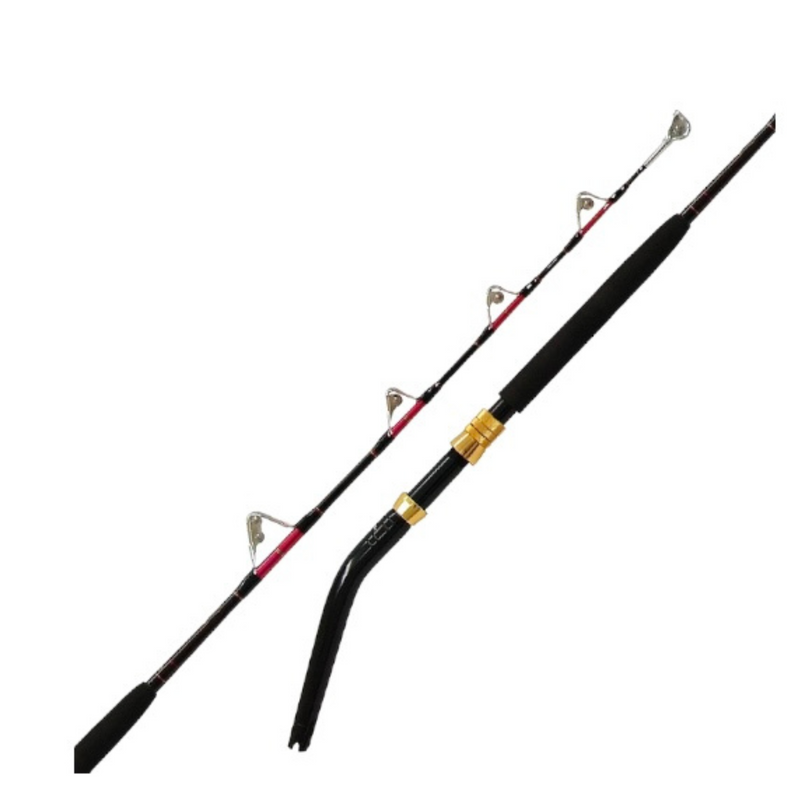 KILWELL LIVE FIBRE 2 37KG FULLY ROLLERED DETACHABLE BENT BUTT GAME ROD ...