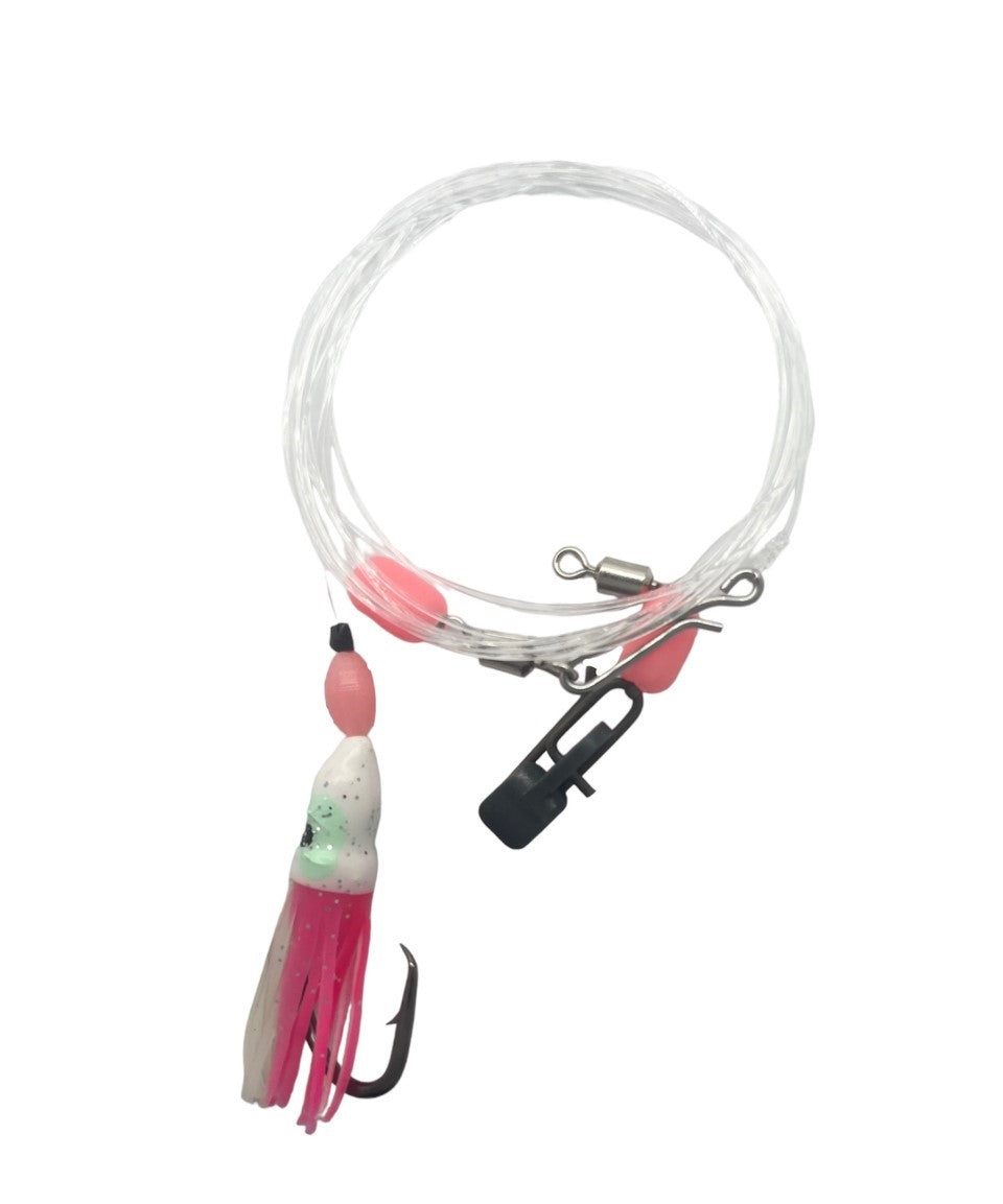 WILD BLUE LONGCAST RIG W MINI OCT RECURVE HOOK #20 PINK – Gun City Fishing