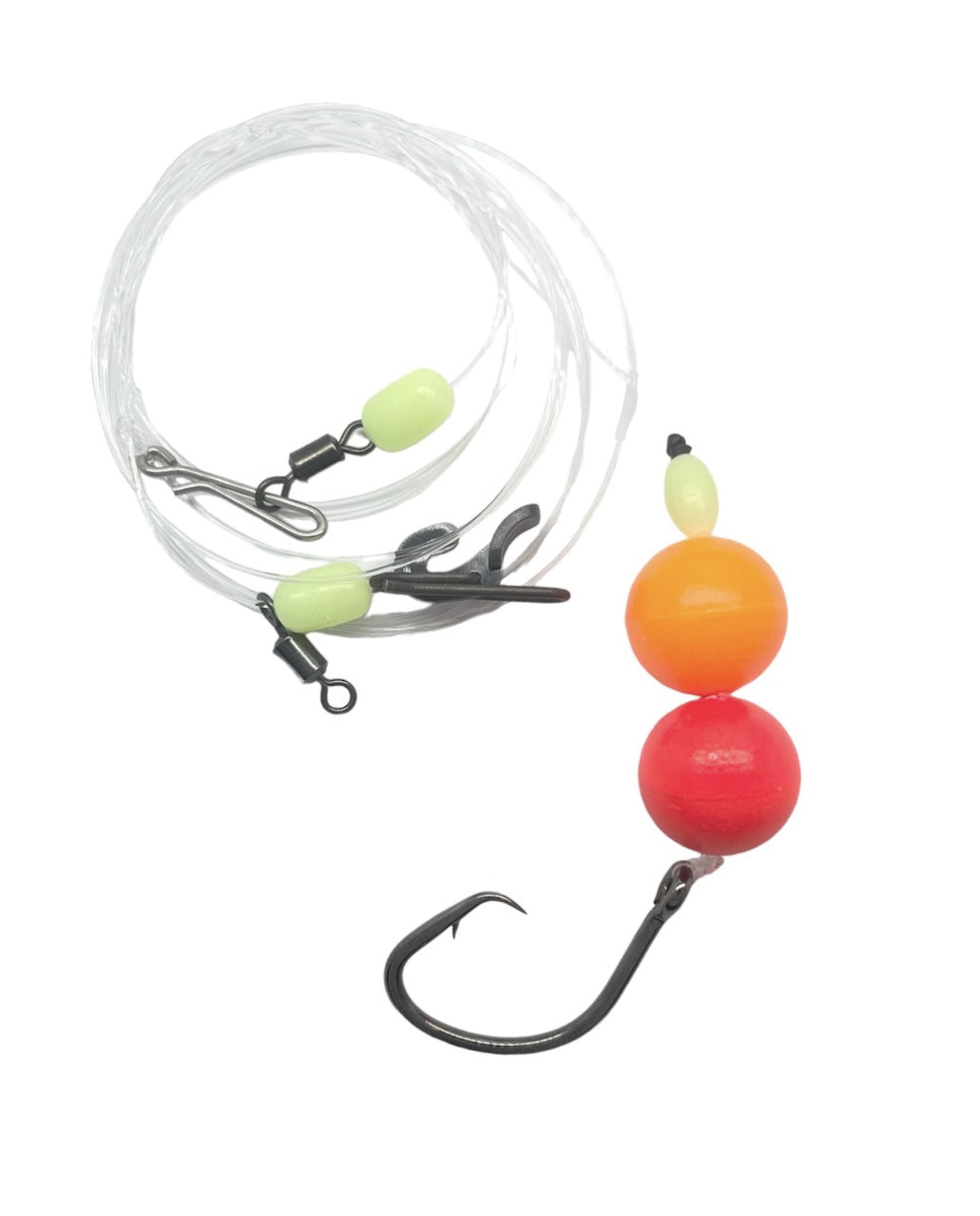 WILD BLUE LONGCAST RIG W FLOATS RECURVE HOOK #23 – Gun City Fishing